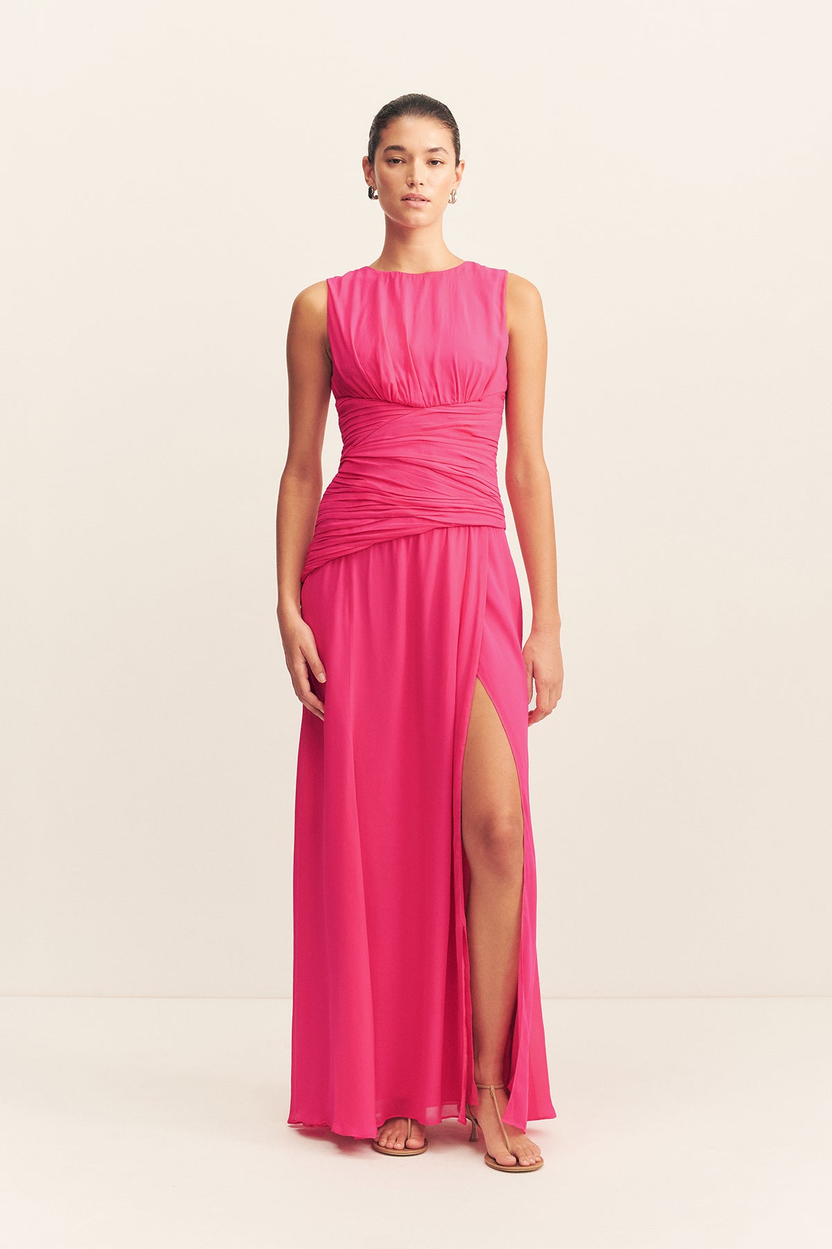 Aylah Side Split Maxi Dress | Fuchsia | Dresses | Shona Joy