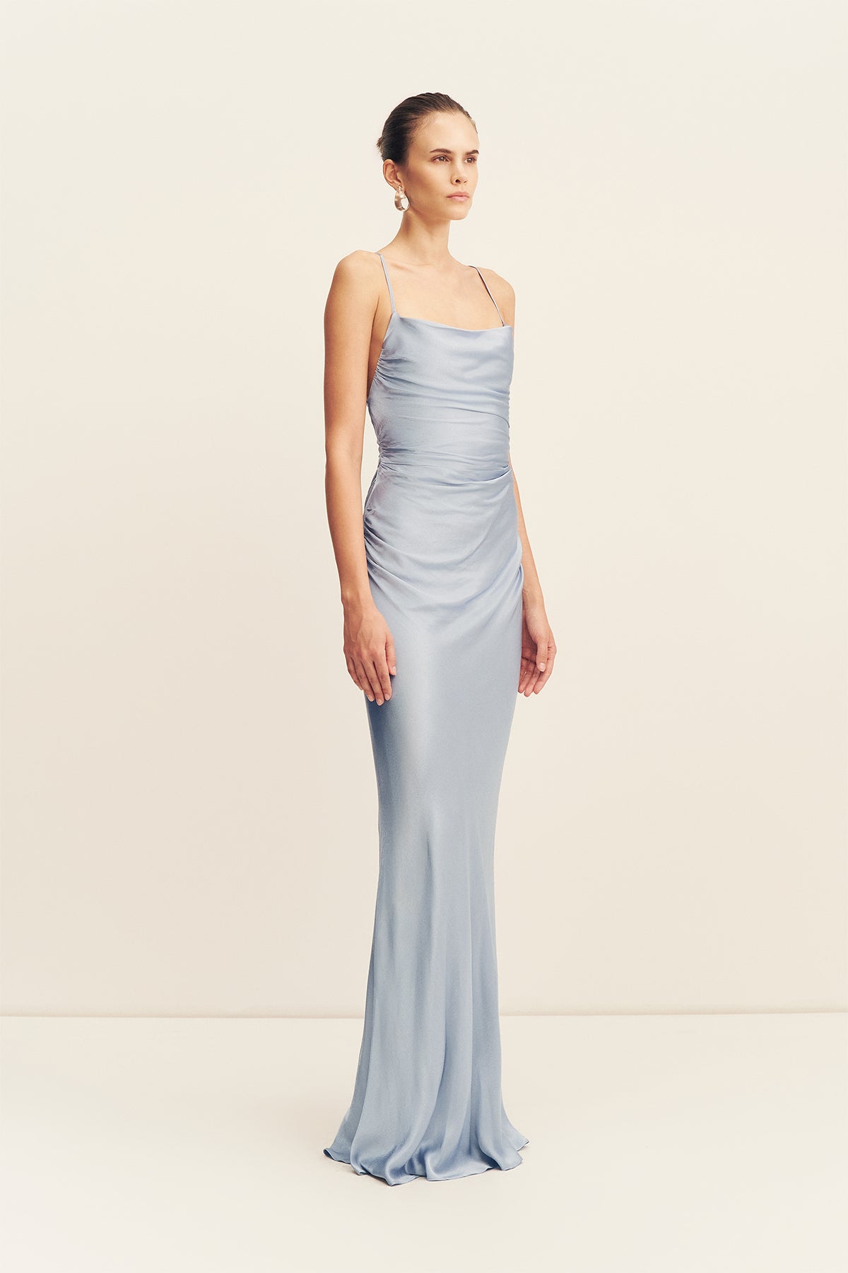 La Lune Lace Back Maxi Dress | Powder Blue | Dresses | Shona Joy