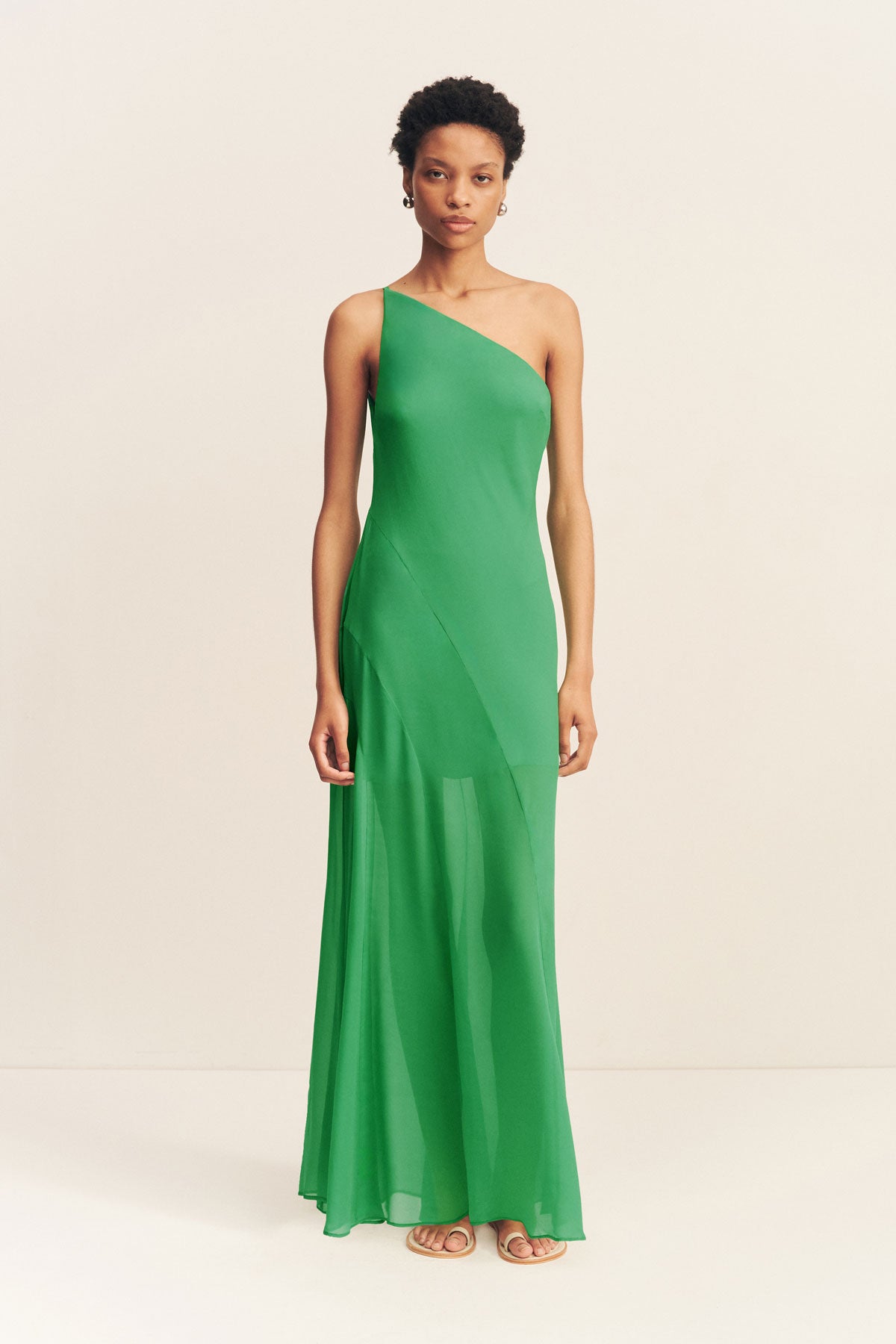 Blair One Shoulder Maxi Dress | Apple Green | Dresses | Shona Joy